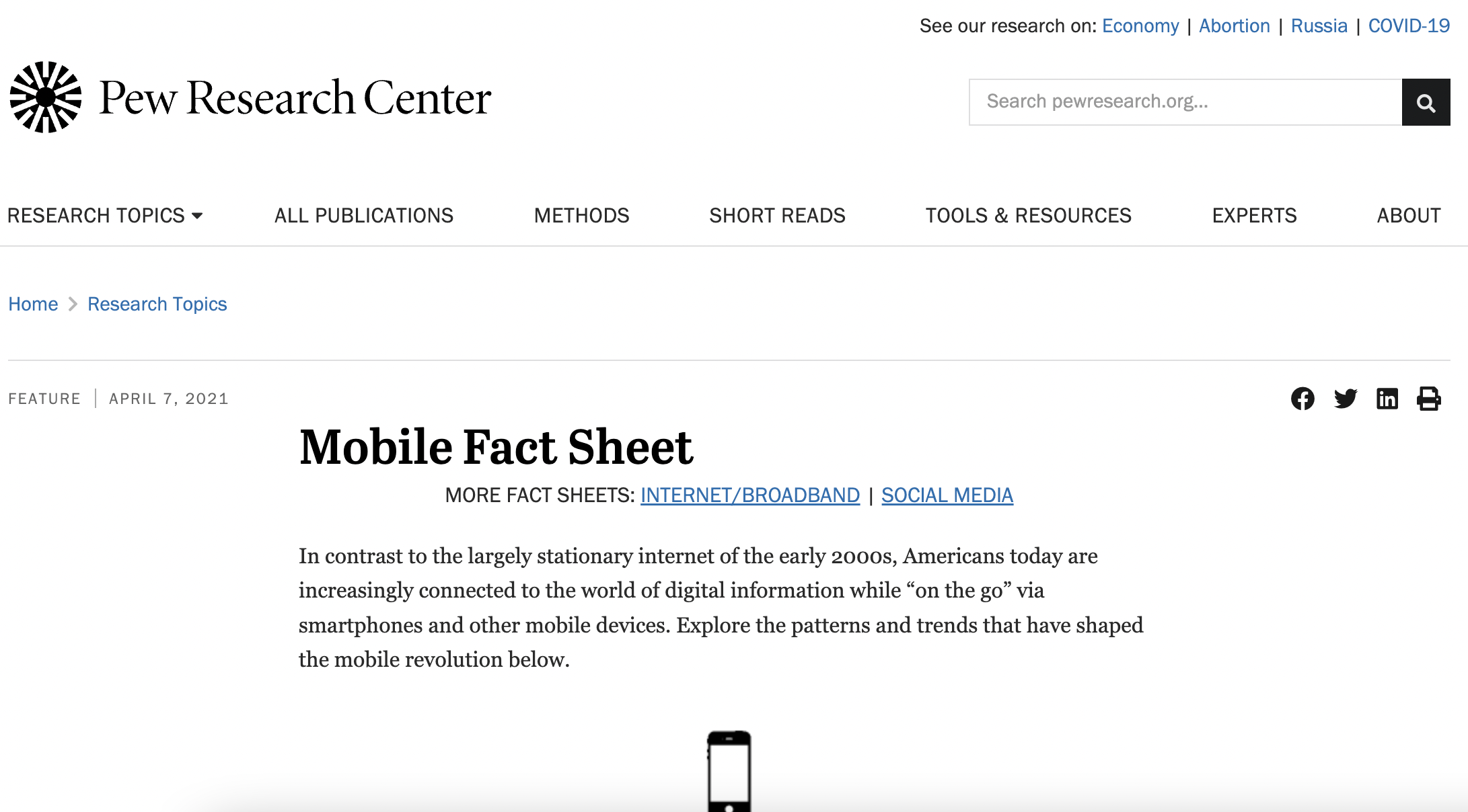 Mobile Fact Sheet - Digital Government Hub