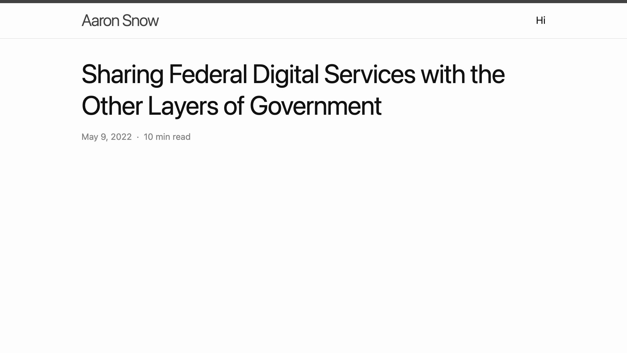 Sharing Federal Digital Services with the Other Layers of Government ...