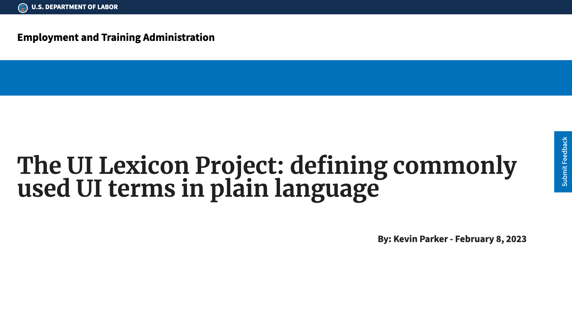 The UI Lexicon Project - Digital Government Hub
