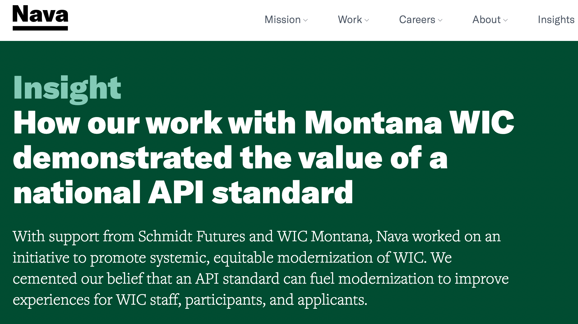 How our work with Montana WIC demonstrated the value of a national API ...