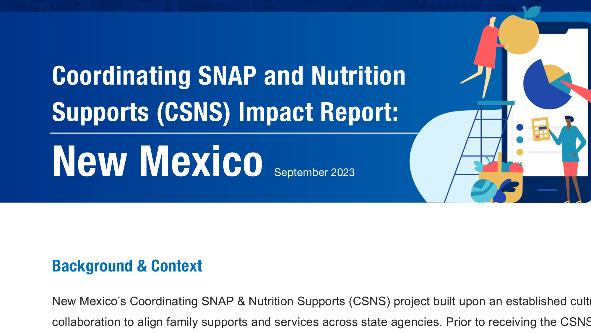 New Mexico's Coordinating SNAP & Nutrition Support Impact Report ...