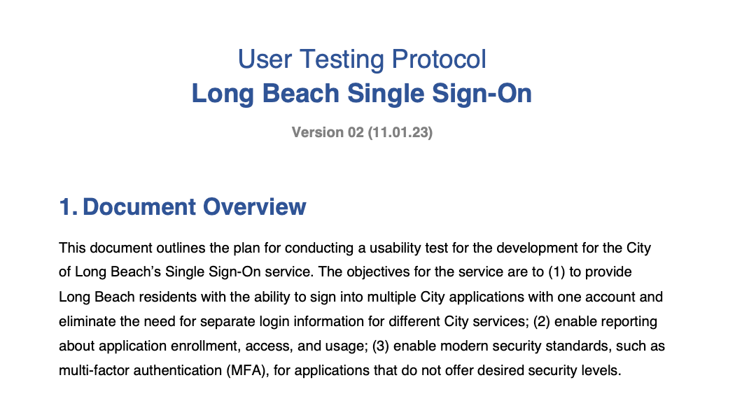 User Testing Protocol Template - Digital Government Hub