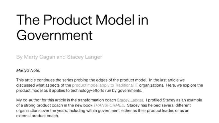 Silicon Valley Product Group (SVPG) Archives - Digital Government Hub