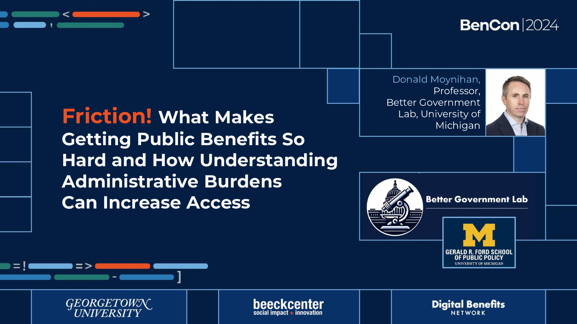 Friction! What Makes Getting Public Benefits So Hard and How Understanding Administrative ...