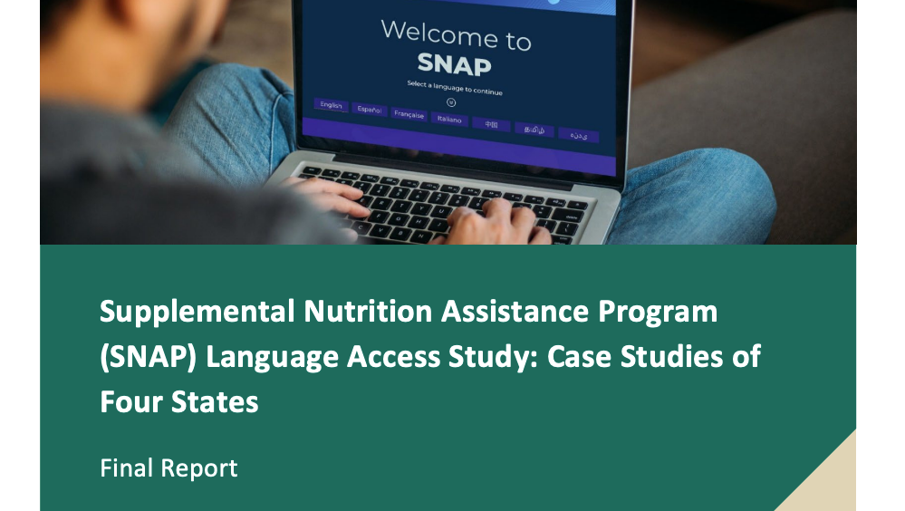 SNAP Language Access Study - Digital Government Hub