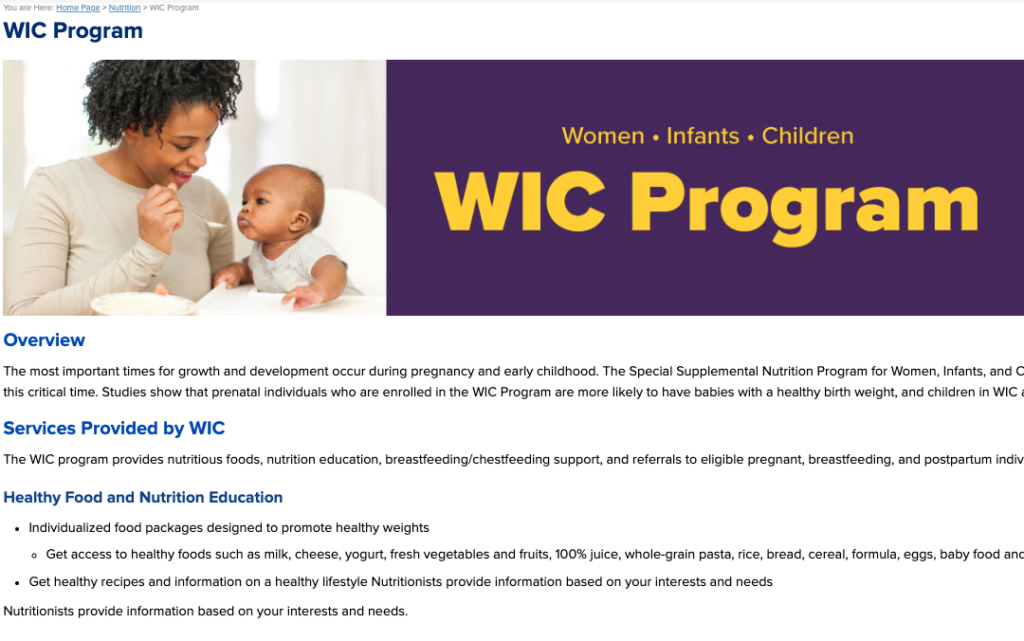 New York State Department of Health - WIC Program - Digital Government Hub