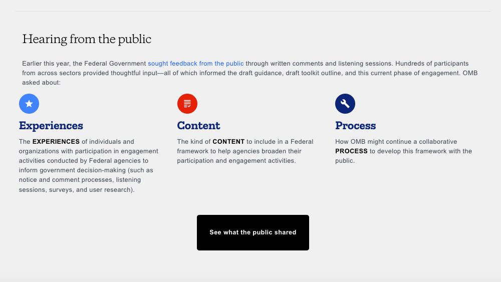Performance.gov Participation Solicitation Site - Digital Government Hub