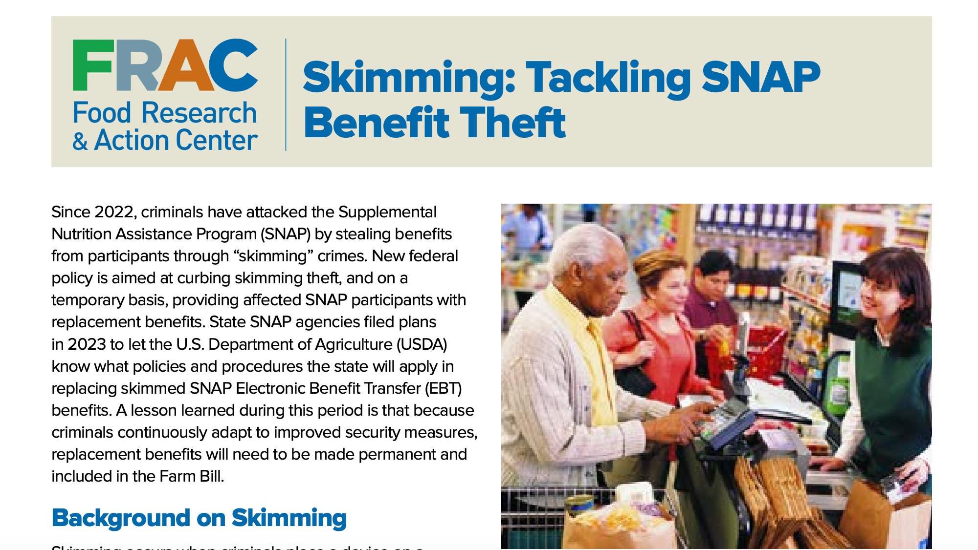 Skimming: Tackling SNAP Benefit Theft - Digital Government Hub