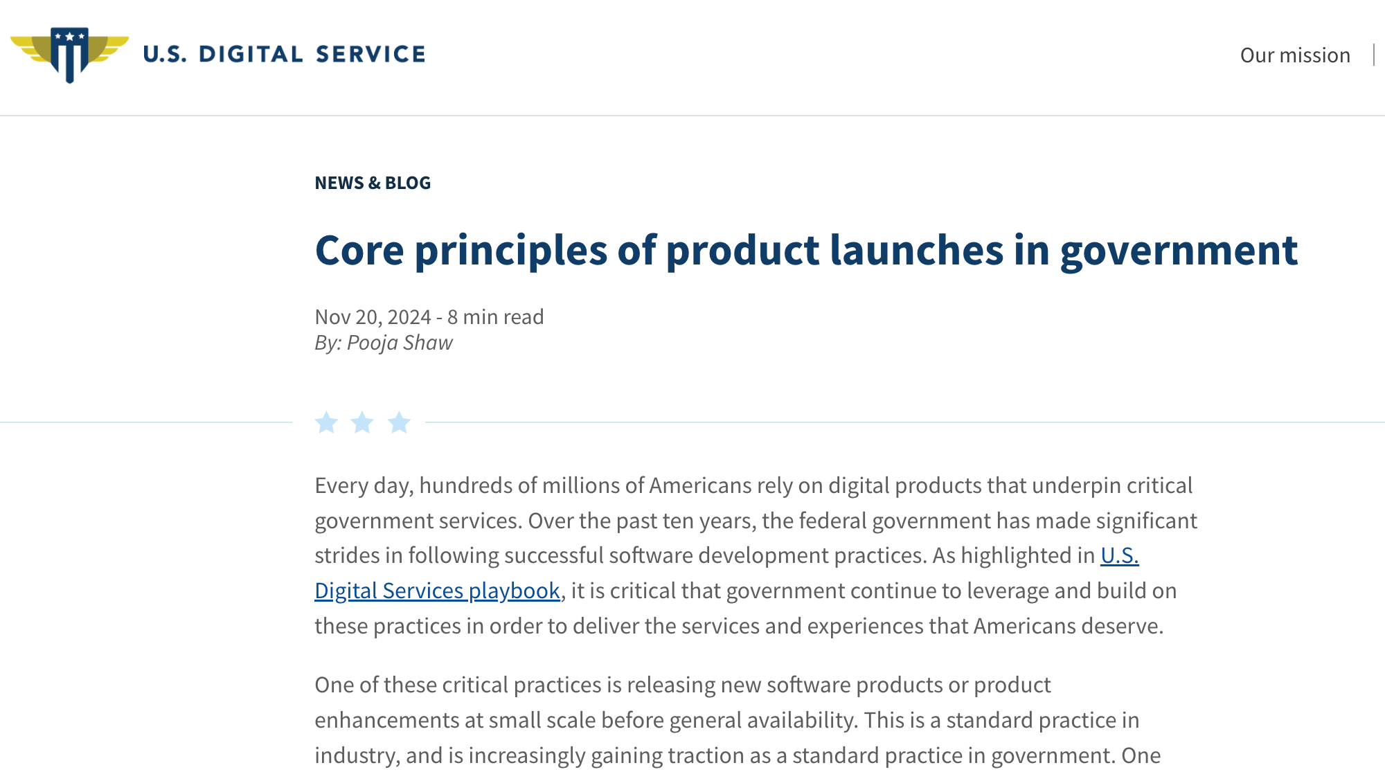 Core principles of product launches in government - Digital Government Hub