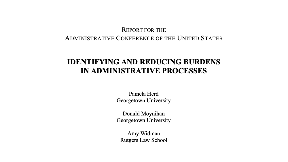 Identifying and Reducing Burdens in Administrative Processes - Digital ...