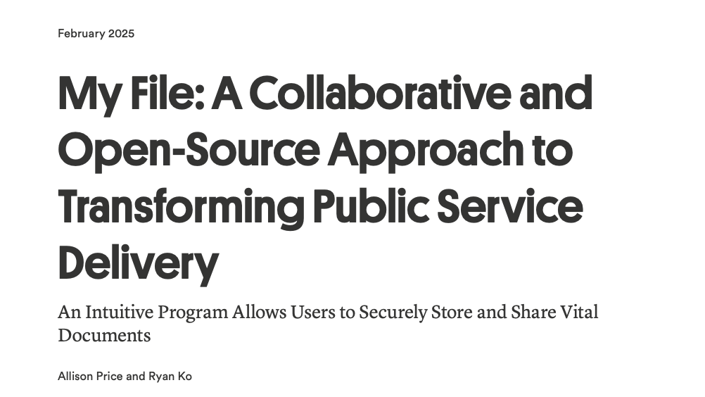 MyFile: A Collaborative and Open-Source Approach to Transforming Public ...