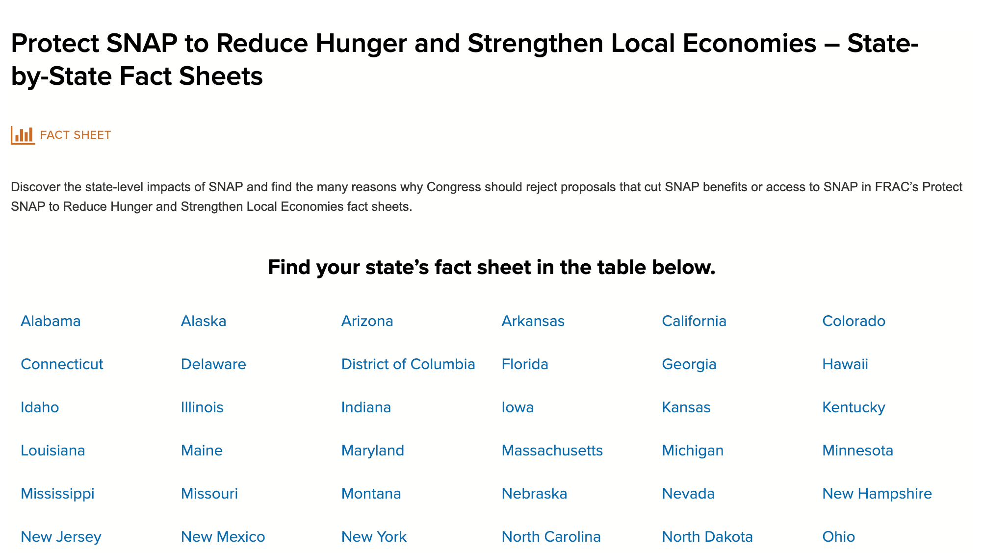 Protect SNAP to Reduce Hunger and Strengthen Local Economies: State-by ...