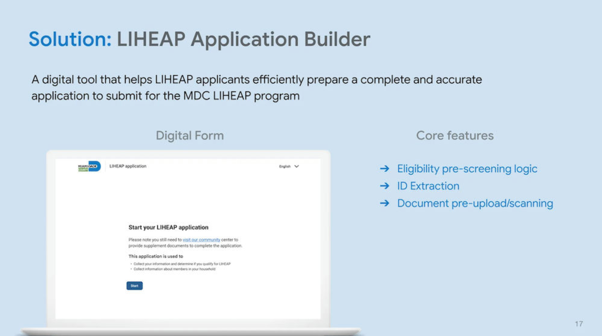 Simplifying digital applications for LIHEAP energy assistance programs ...