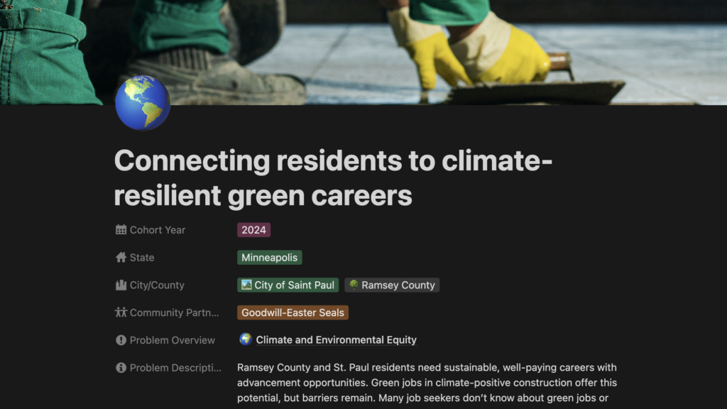 Connecting residents to climate-resilient green careers - Digital ...