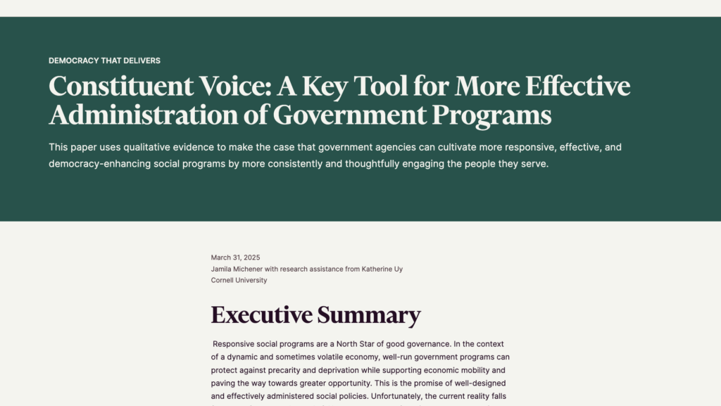 Constituent Voice: A Key Tool for More Effective Administration of ...