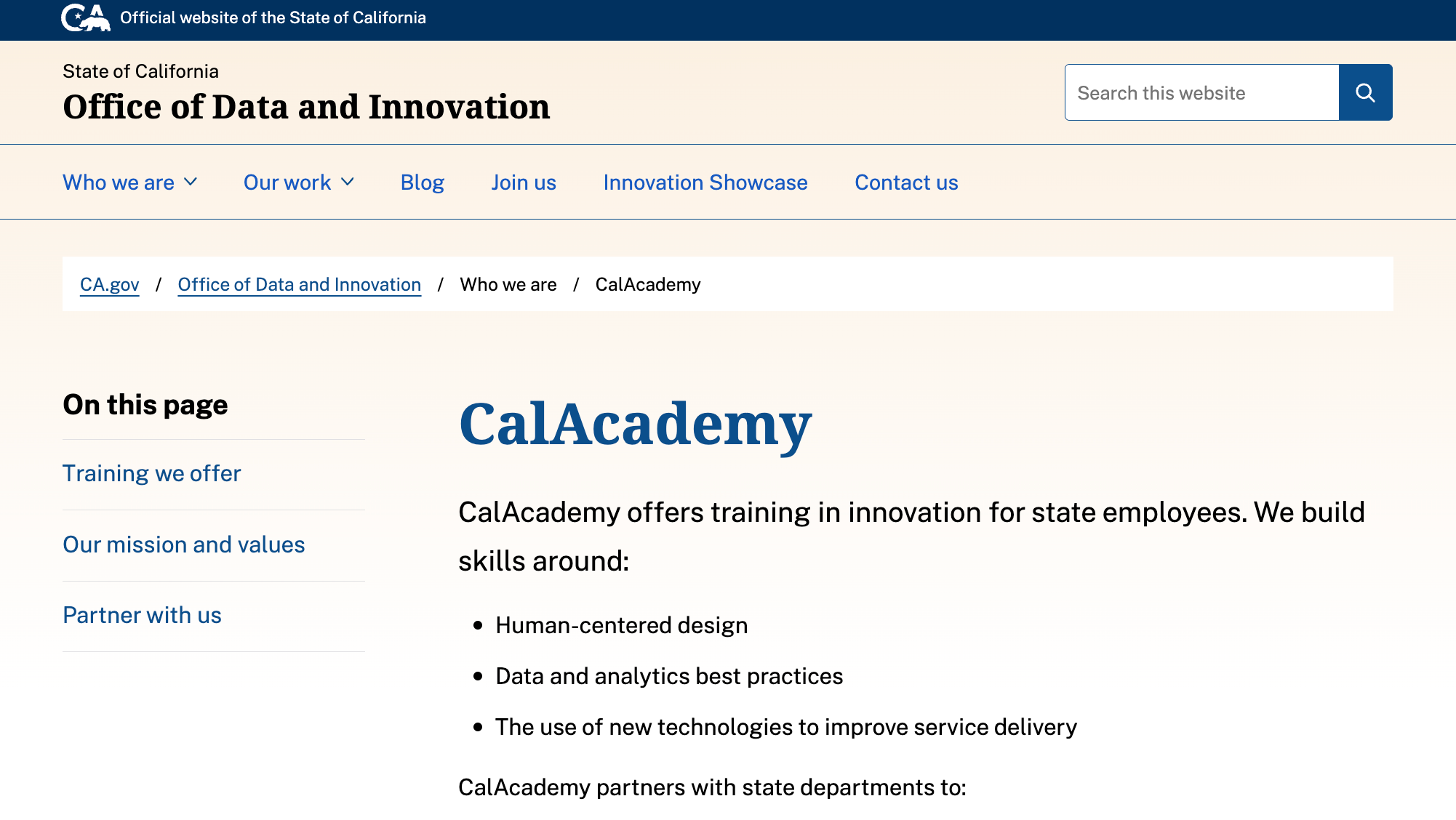 CalAcademy - Digital Government Hub