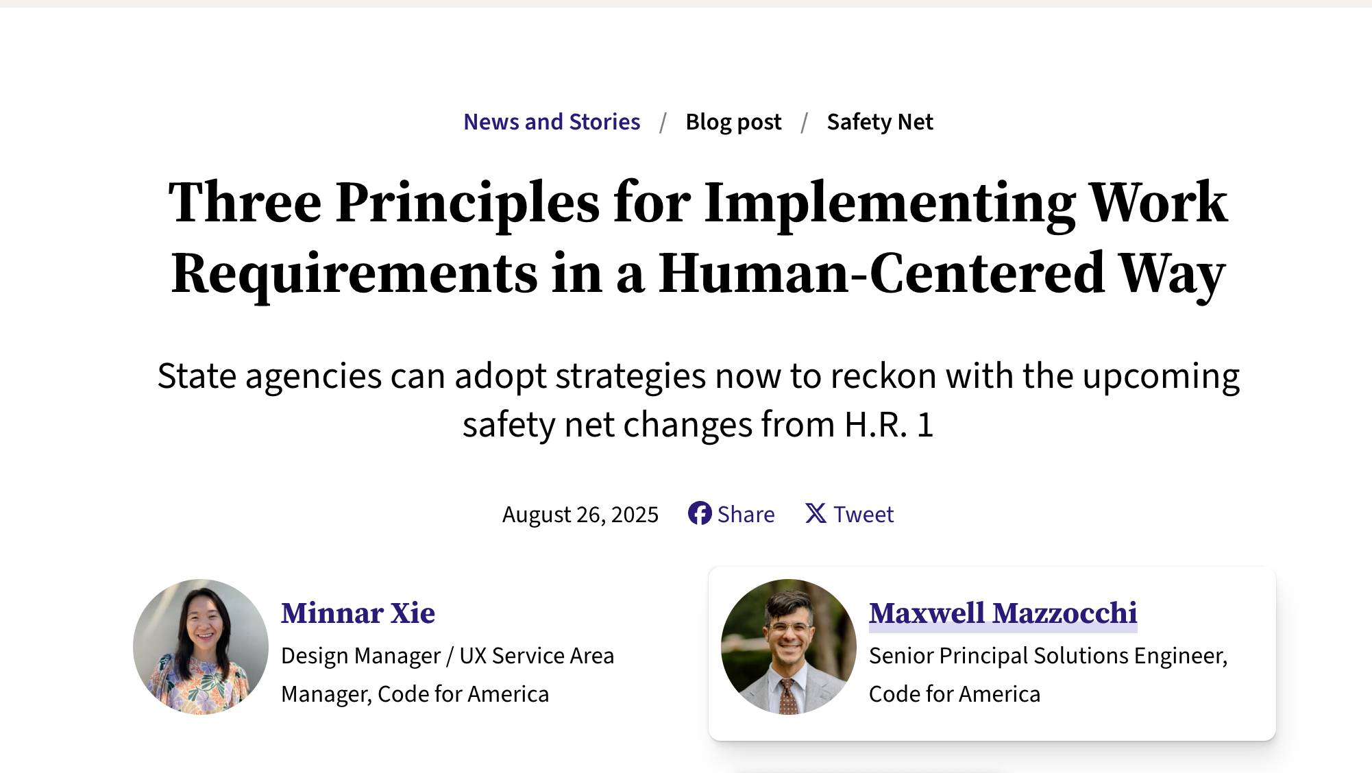 Three Principles for Implementing Work Requirements in a Human-Centered ...