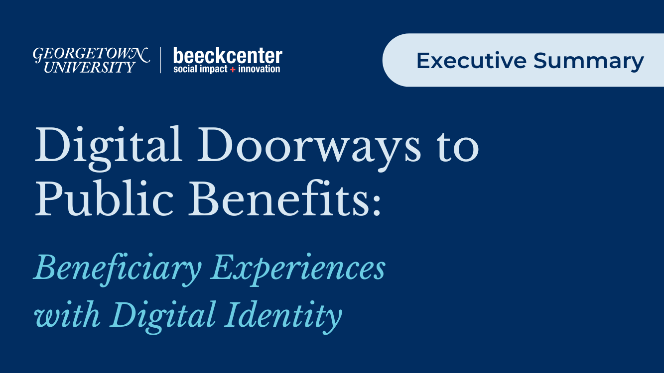 Digital Doorways to Public Benefits: Beneficiary Experiences with ...