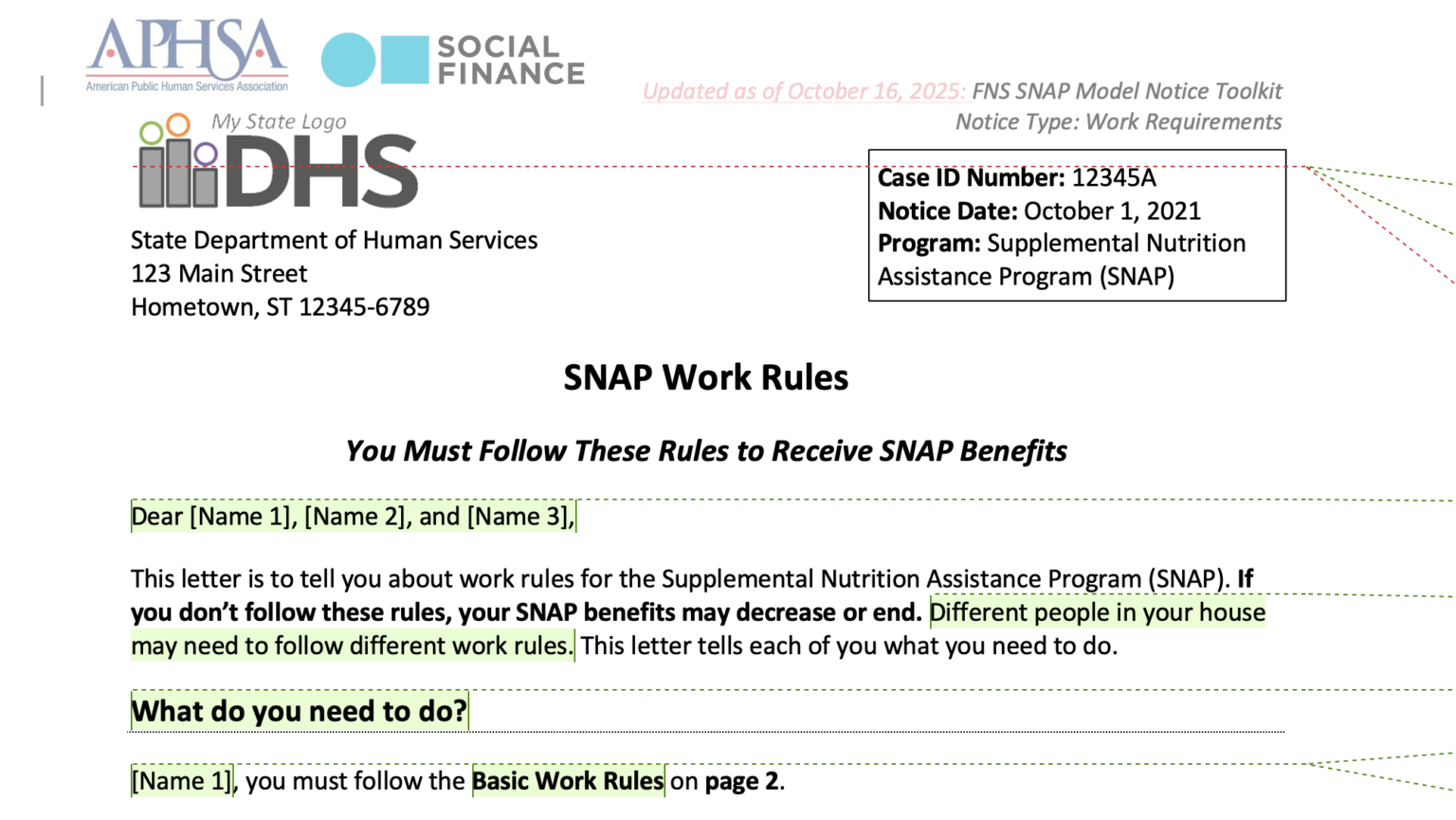Template: SNAP Work Requirements Flyer - Spanish - Digital Government Hub