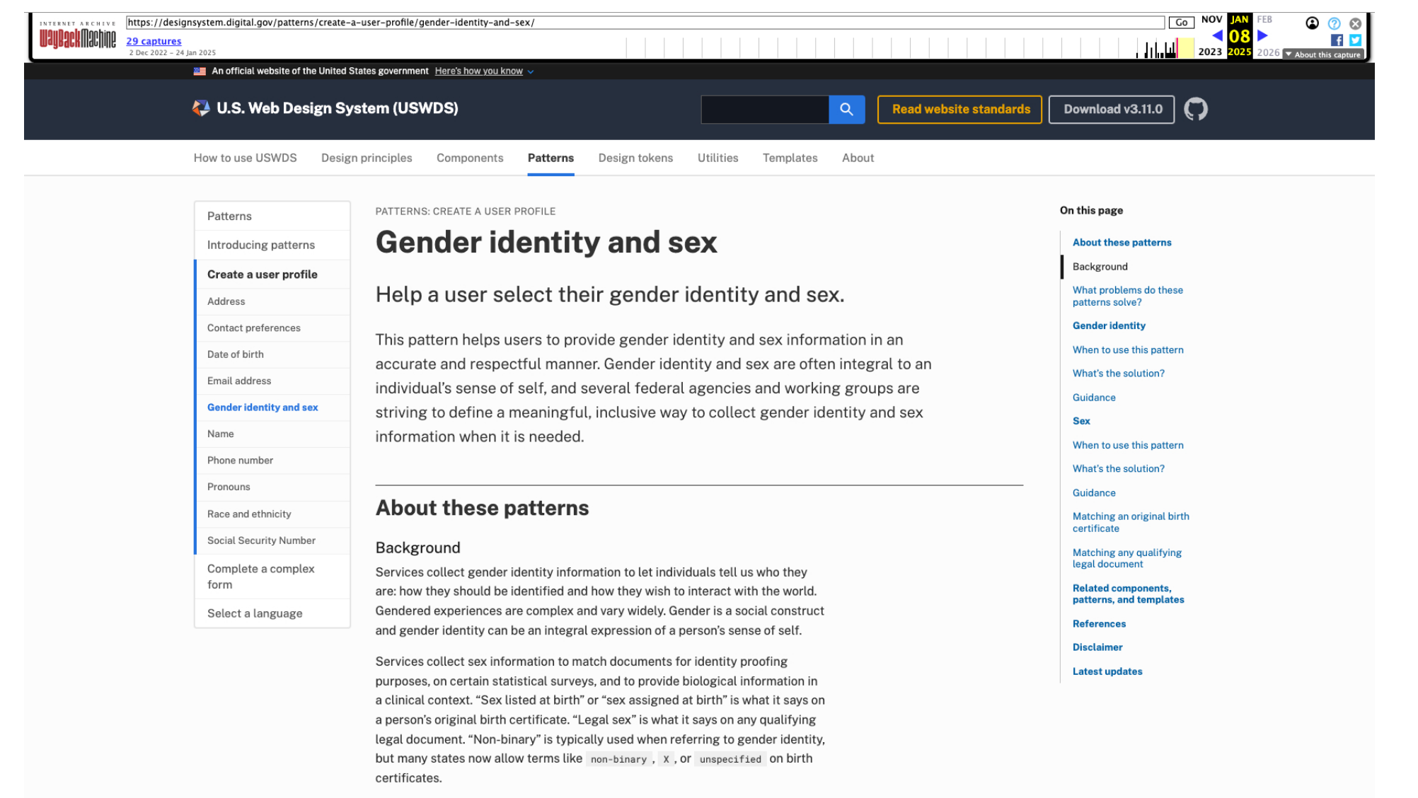 Create a User Profile: Gender Identity and Sex - Digital Government Hub