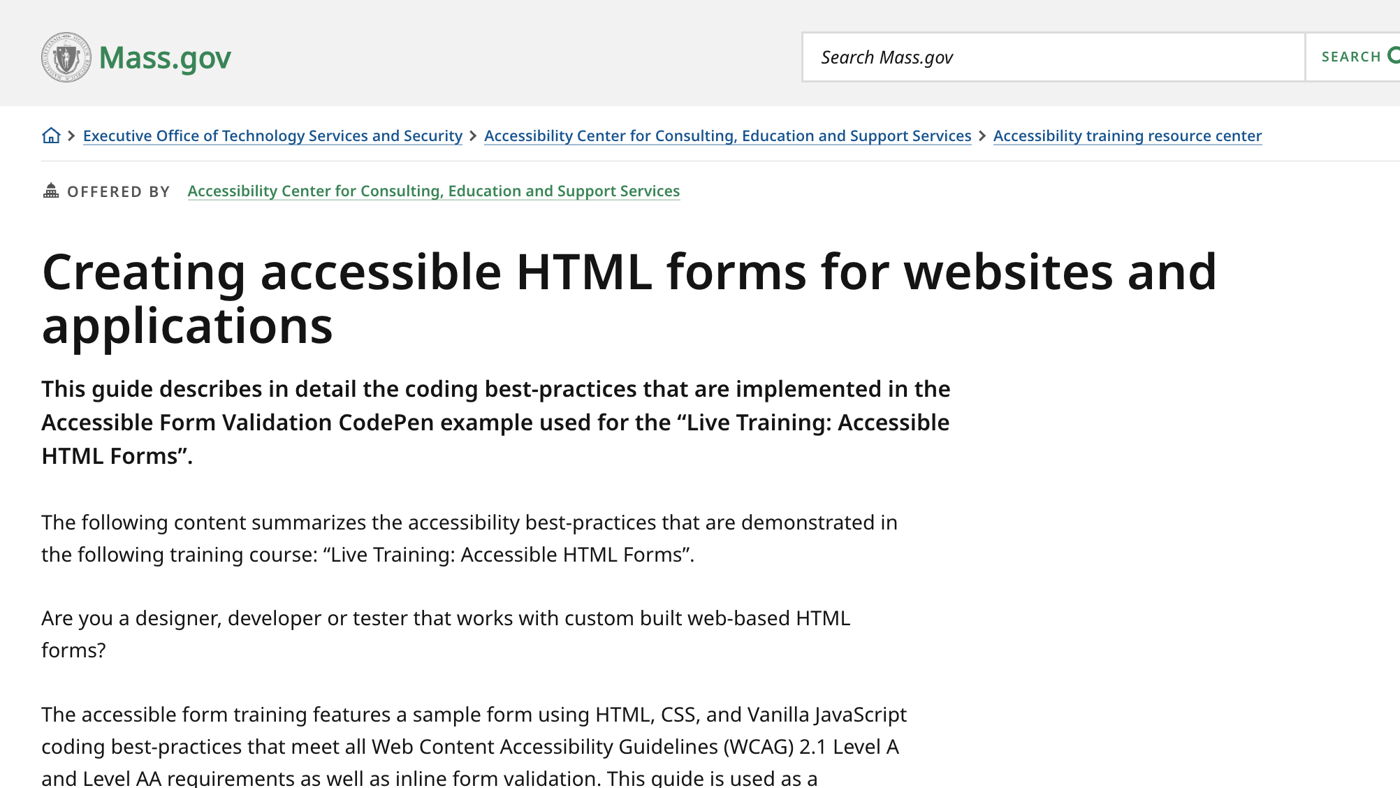 Creating accessible HTML forms for websites and applications - Digital ...