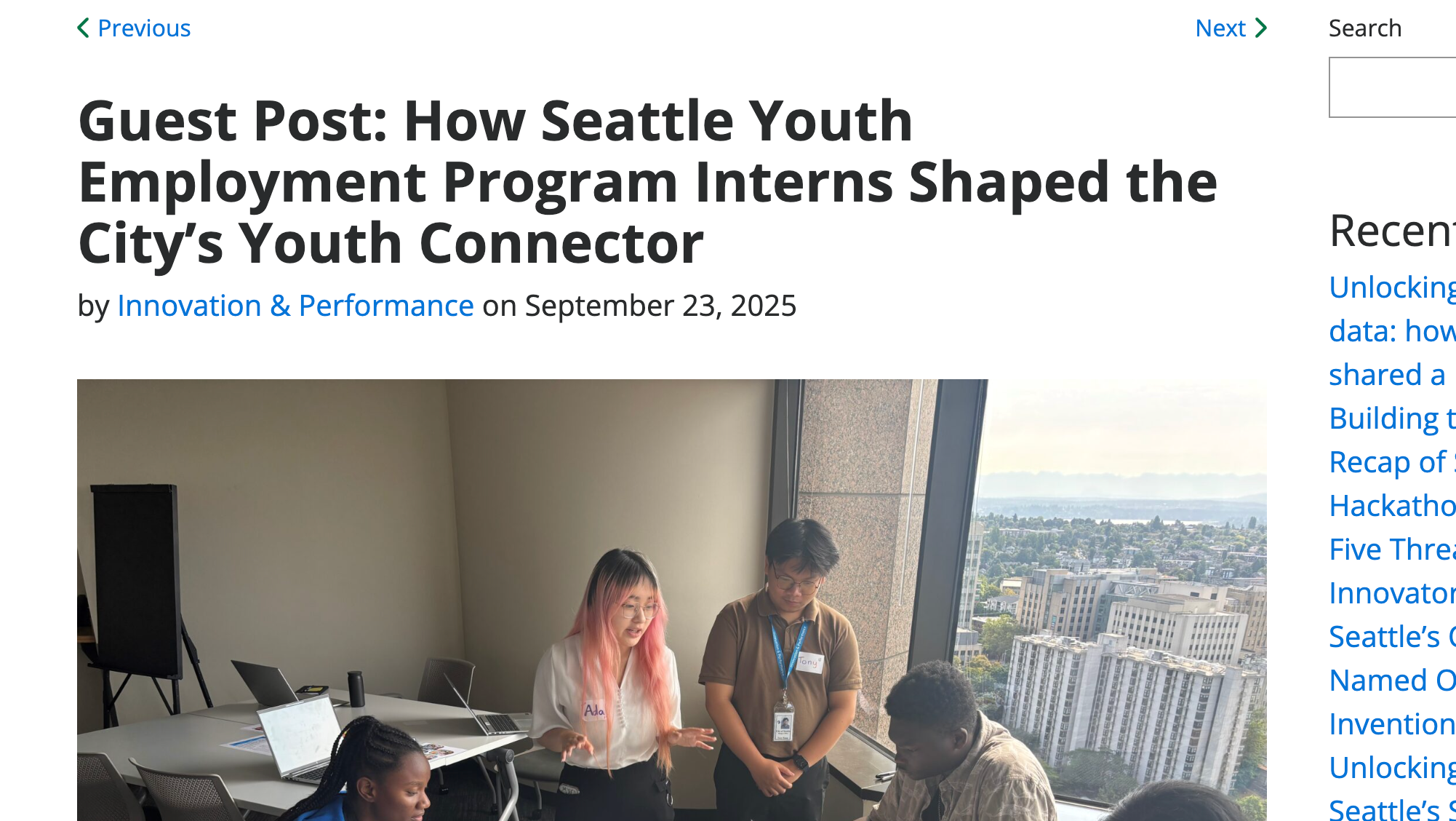 How Seattle Youth Employment Program Interns Shaped the City’s Youth ...